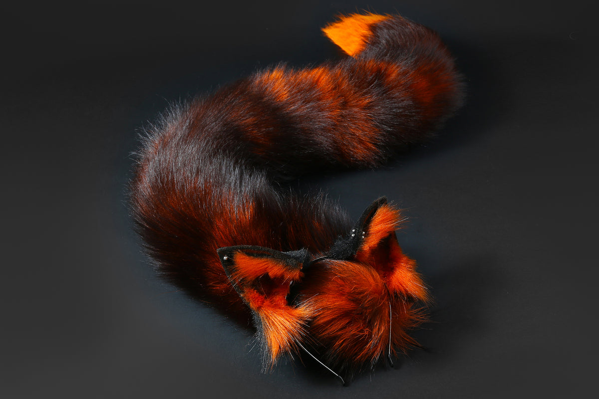 Real fur fox tail and ear – Aliriga