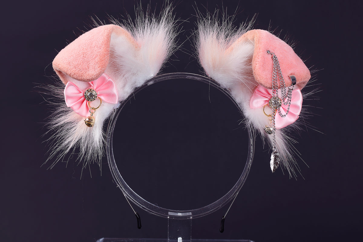 Pink puppy ear and tail set Shepherd dog ear and tail plug set Shiba I ...