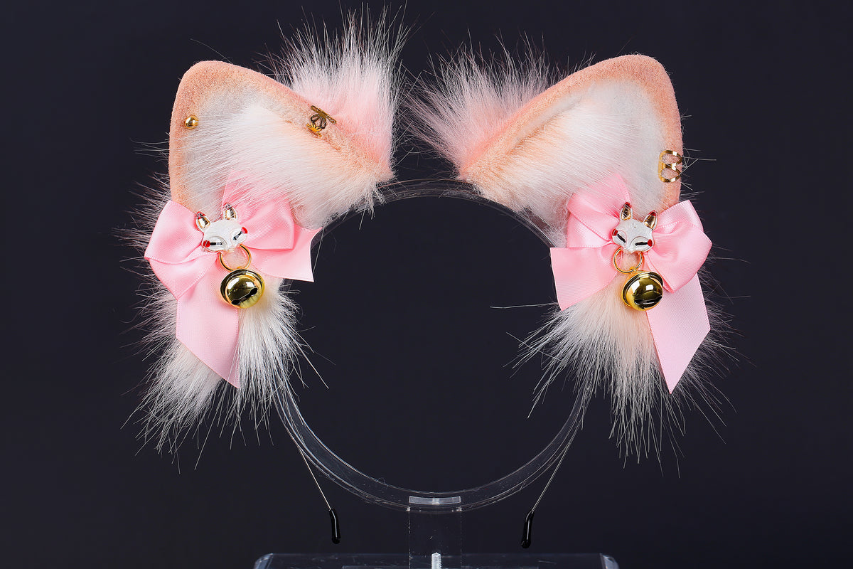 Pink puppy ear and tail set Shepherd dog ear and tail plug set Shiba I ...