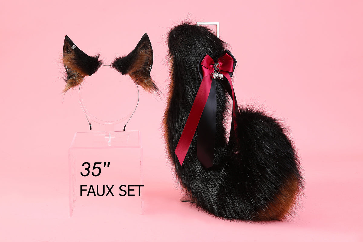 puppy ear and tail set Shepherd dog ear and tail plug set Shiba Inu do ...