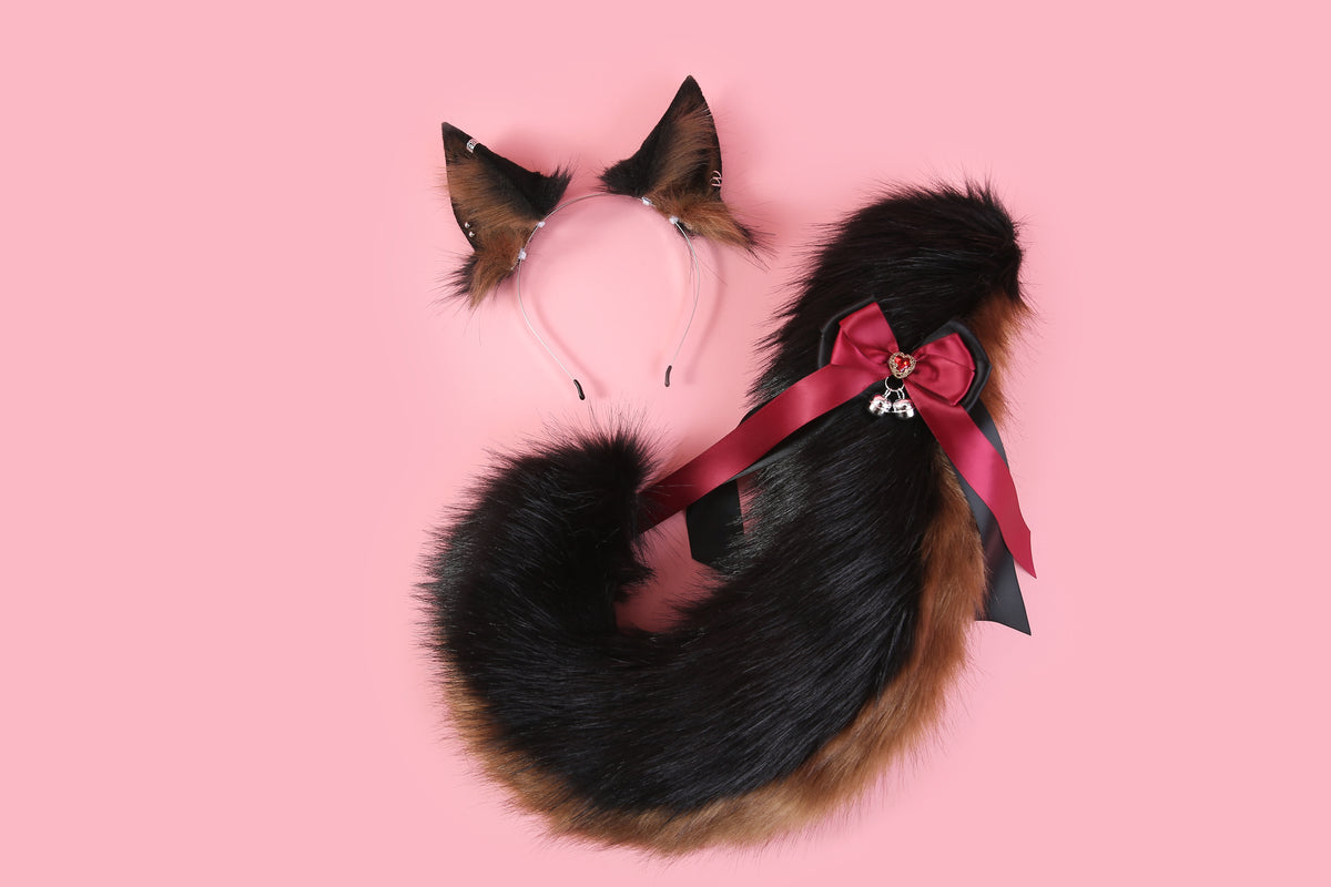 puppy ear and tail set Shepherd dog ear and tail plug set Shiba Inu do ...