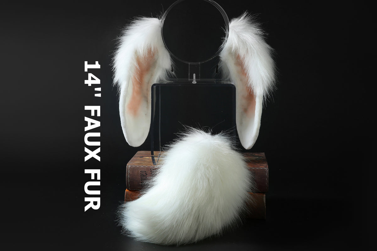 White lop bunny ear and tail plug rabbit – Aliriga