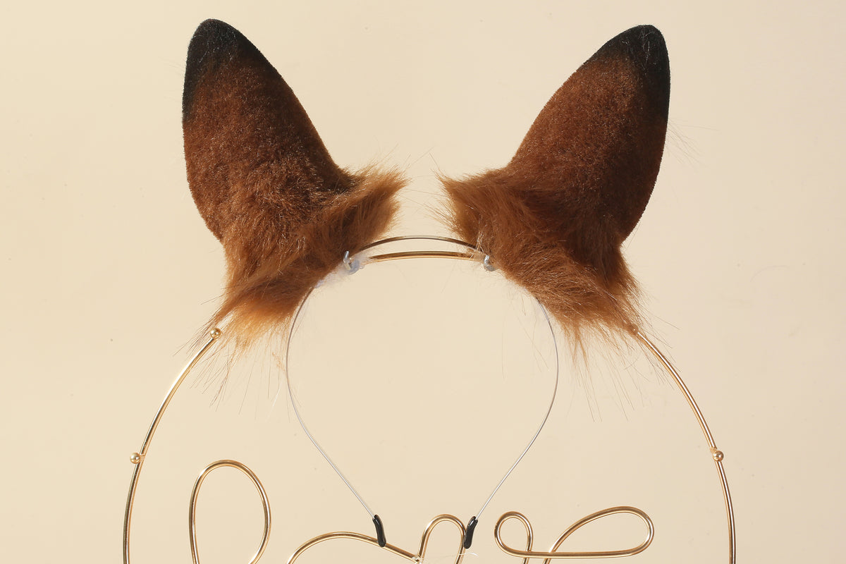 Light coffee bunny tail plug and ear set rabbit tail butt plug and ear ...