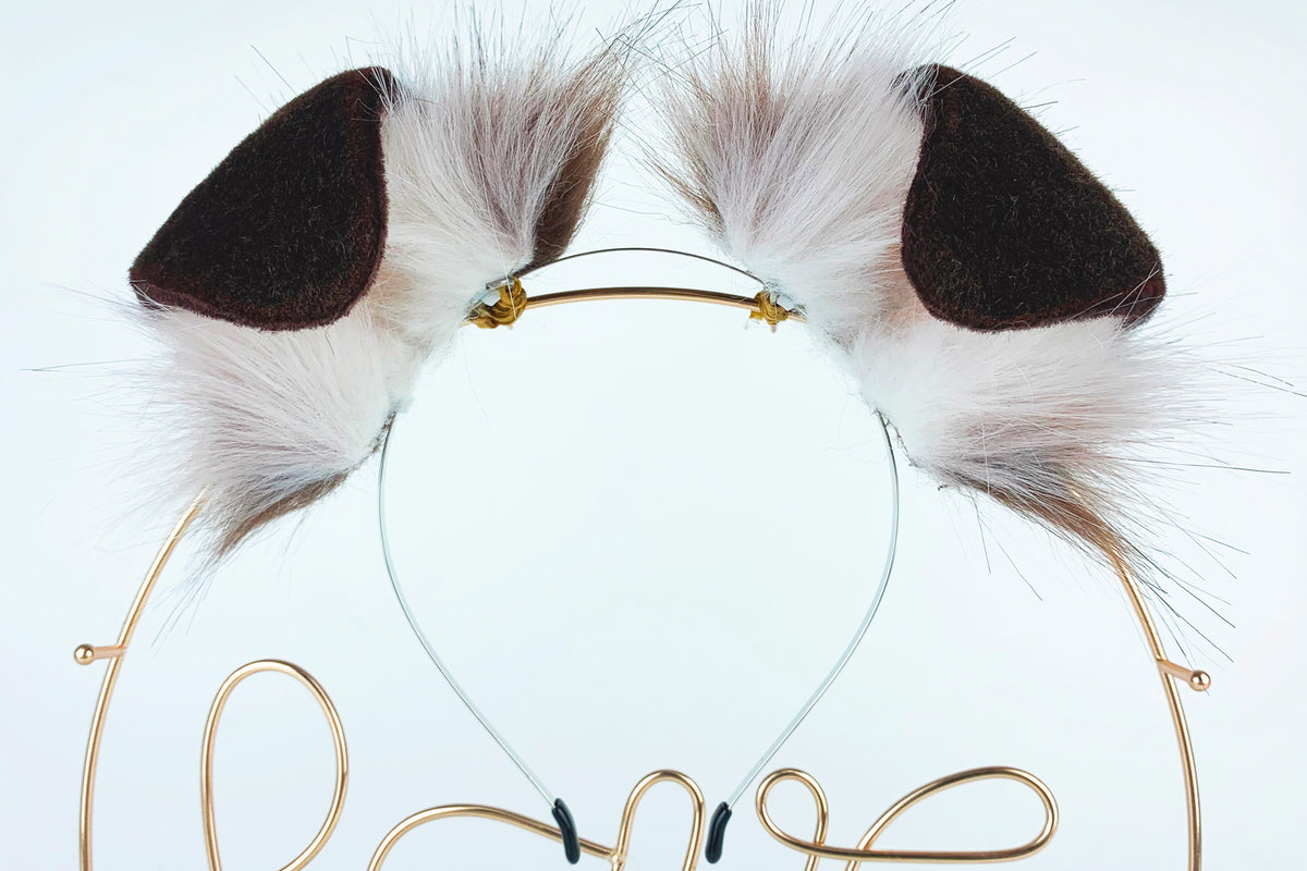 brown puppy ear and tail set Shepherd dog ear and tail plug set Shiba ...