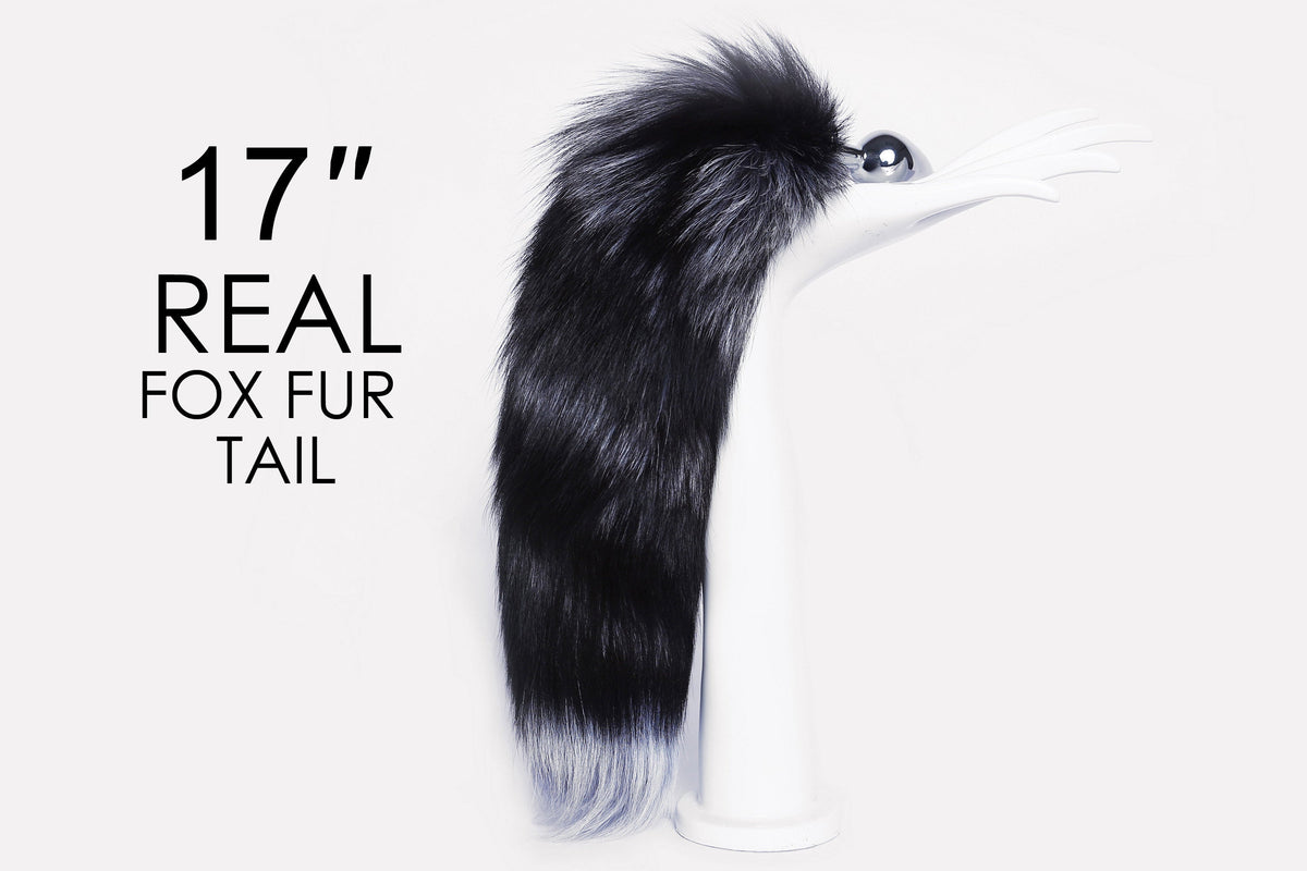 short fox tail plug - real fox tail butt plug tail - fox dildo anal pl ...