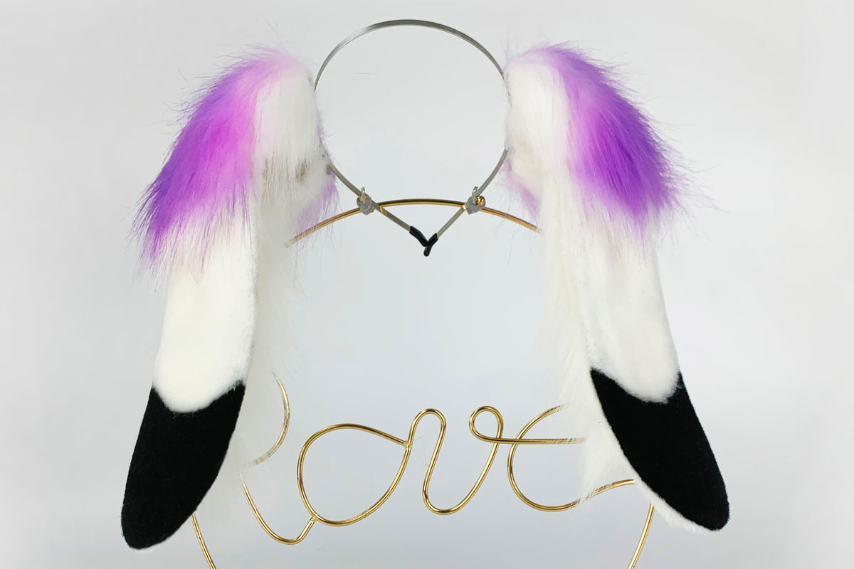 purple lop bunny ear and tail plug set bunny petplay ear and tail butt ...